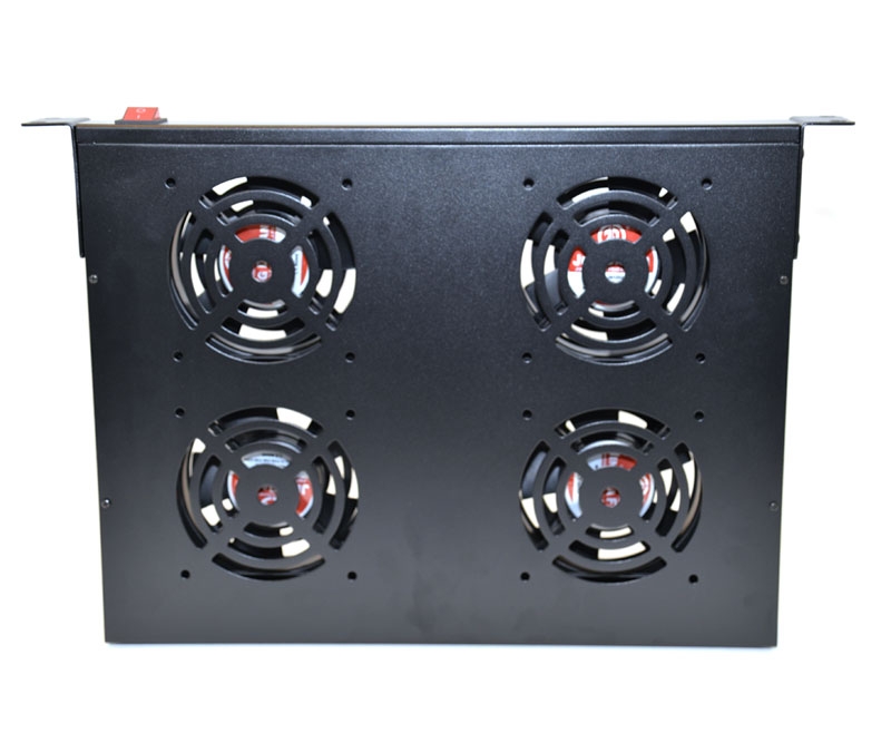 Network Rack Cooling Fan, 4 Fan, 1U | Fibertronics, Inc.