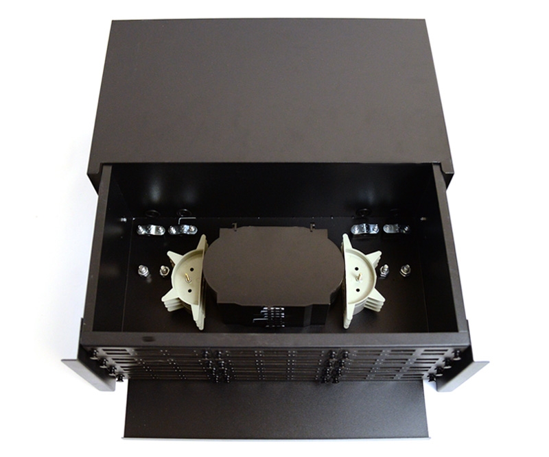 4U 19" Patch Panel for 12 F-Type Adapter Plates | Fibertronics, Inc.