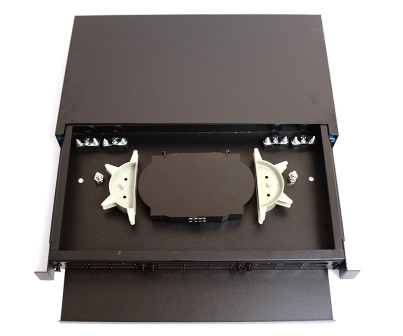 1U 19" Patch Panel for 3 F-Type Adapter Plates | Fibertronics, Inc.