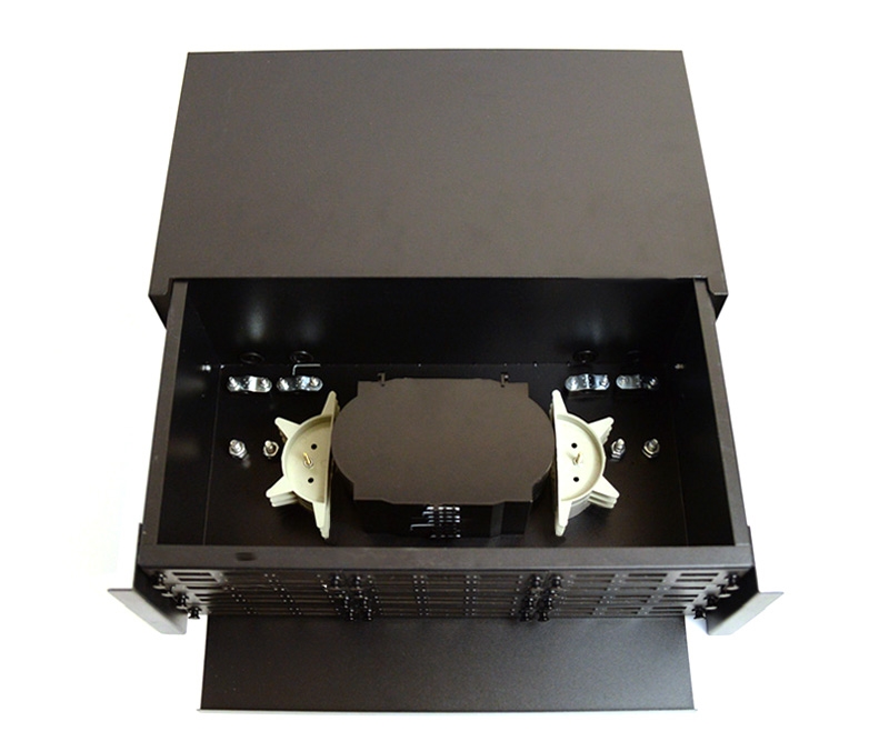 3U 19" Patch Panel for 9 F-Type Adapter Plates | Fibertronics, Inc.