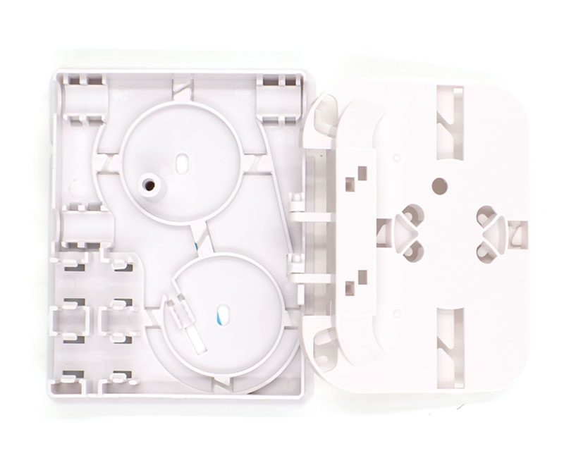 4 Fiber Wall Outlet Box with 2 SC Ports | Fibertronics, Inc.