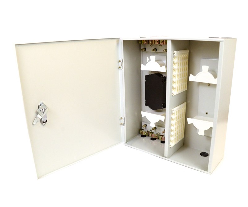 72 Adapter Slot, Indoor Wall Mount Box, Single Door | Fibertronics, Inc.
