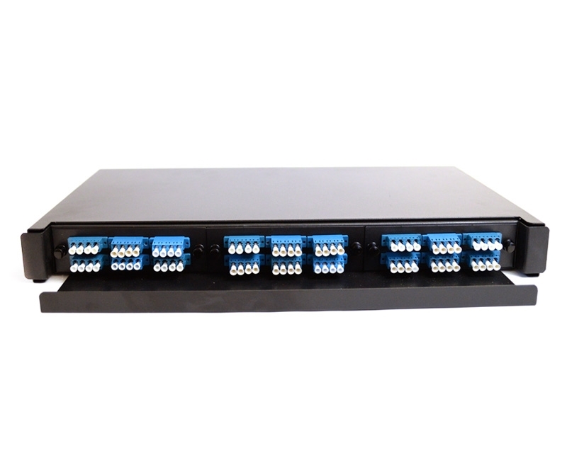 1U 19" Patch Panel for 3 F-Type Adapter Plates | Fibertronics, Inc.