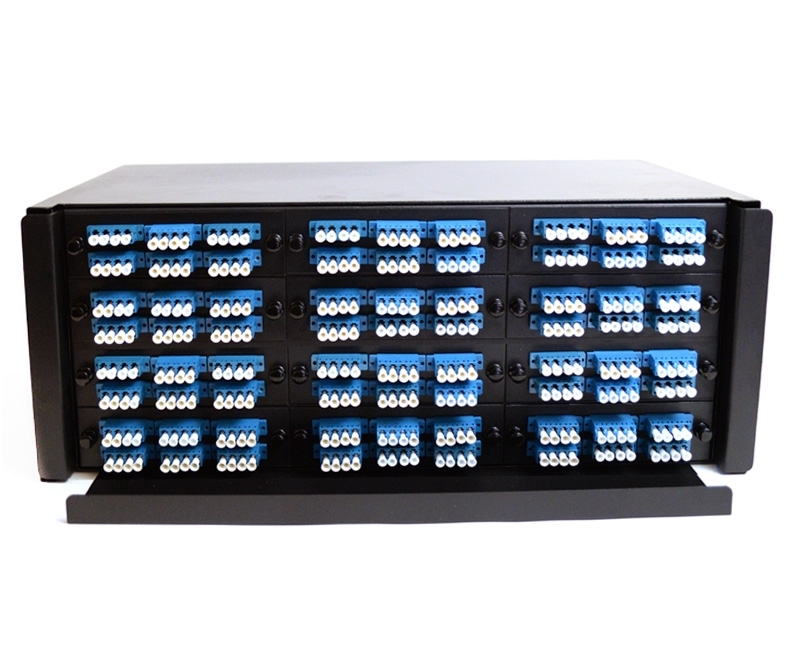4U 19" Patch Panel for 12 F-Type Adapter Plates | Fibertronics, Inc.