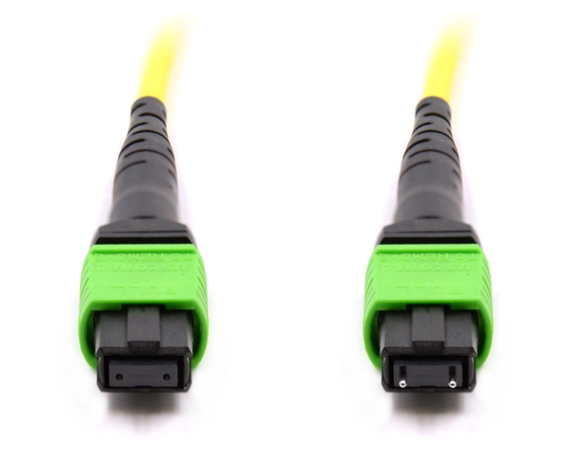 12 Fiber MPO/APC Standard Male to Female Cable Assembly | Fibertronics ...