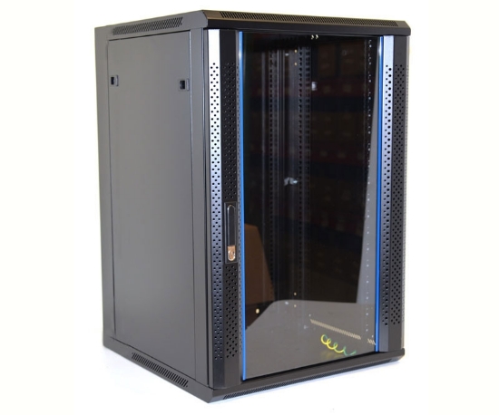 18U Wall Mount Equipment Cabinet, Vented Border, Single | Fibertronics ...