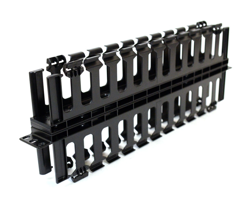1U Dual Sided Cable Organizer, Finger Duct | Fibertronics, Inc.