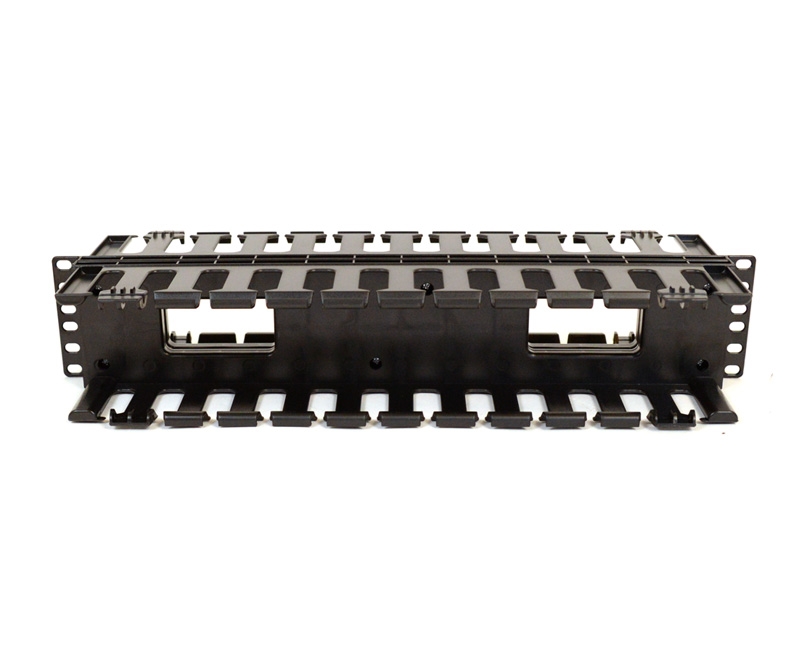 2U Dual Sided Cable Organizer, Plastic | Fibertronics, Inc.