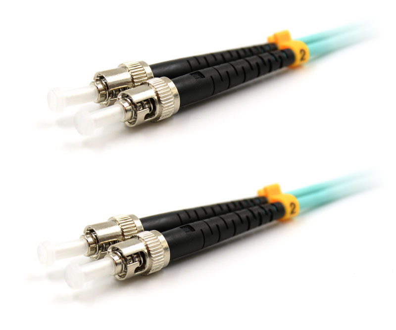 ST/UPC to ST/UPC Duplex Fiber Optic Patch Cable Multimode OM4 ...