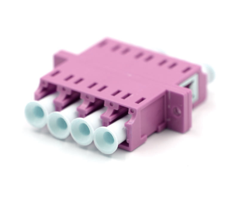 LC/UPC Multimode Quad Unibody Adapter with Flange | Fibertronics, Inc.