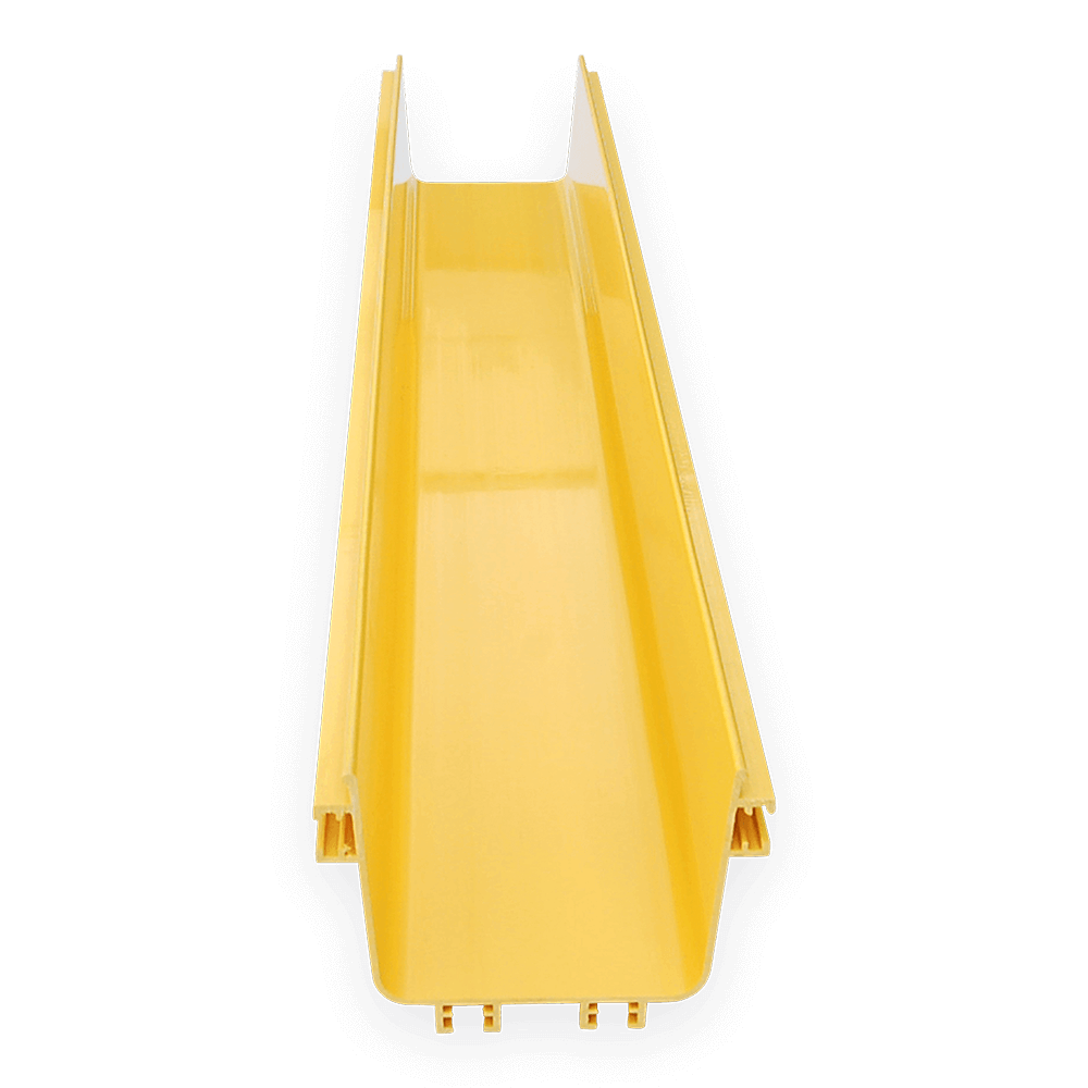 FiberTrack™ 2 Meter Straight Groove 120mm Cable Runner Yellow PVC ...