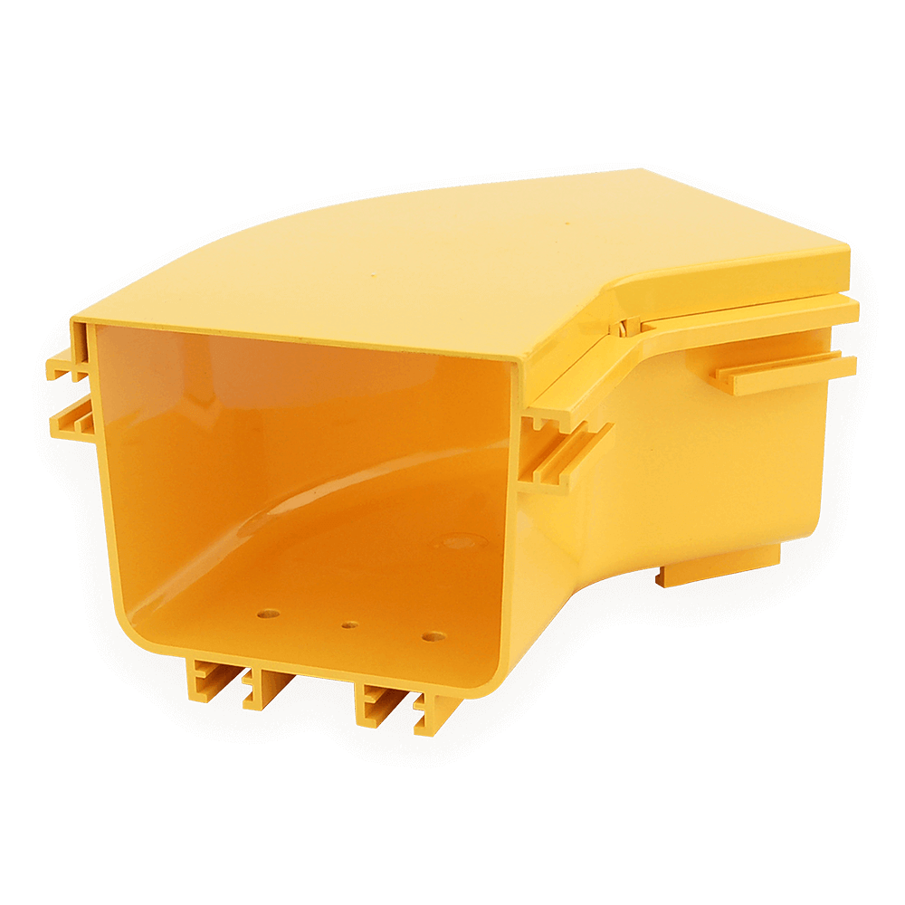 FiberTrack™ 45° Horizontal Elbow 120mm Cable Runner Yellow ABS ...