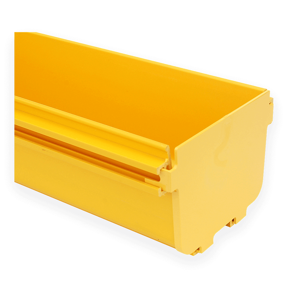 FiberTrack™ Port Bezel End Cap Component 120mm Cable Runner Yellow ABS ...