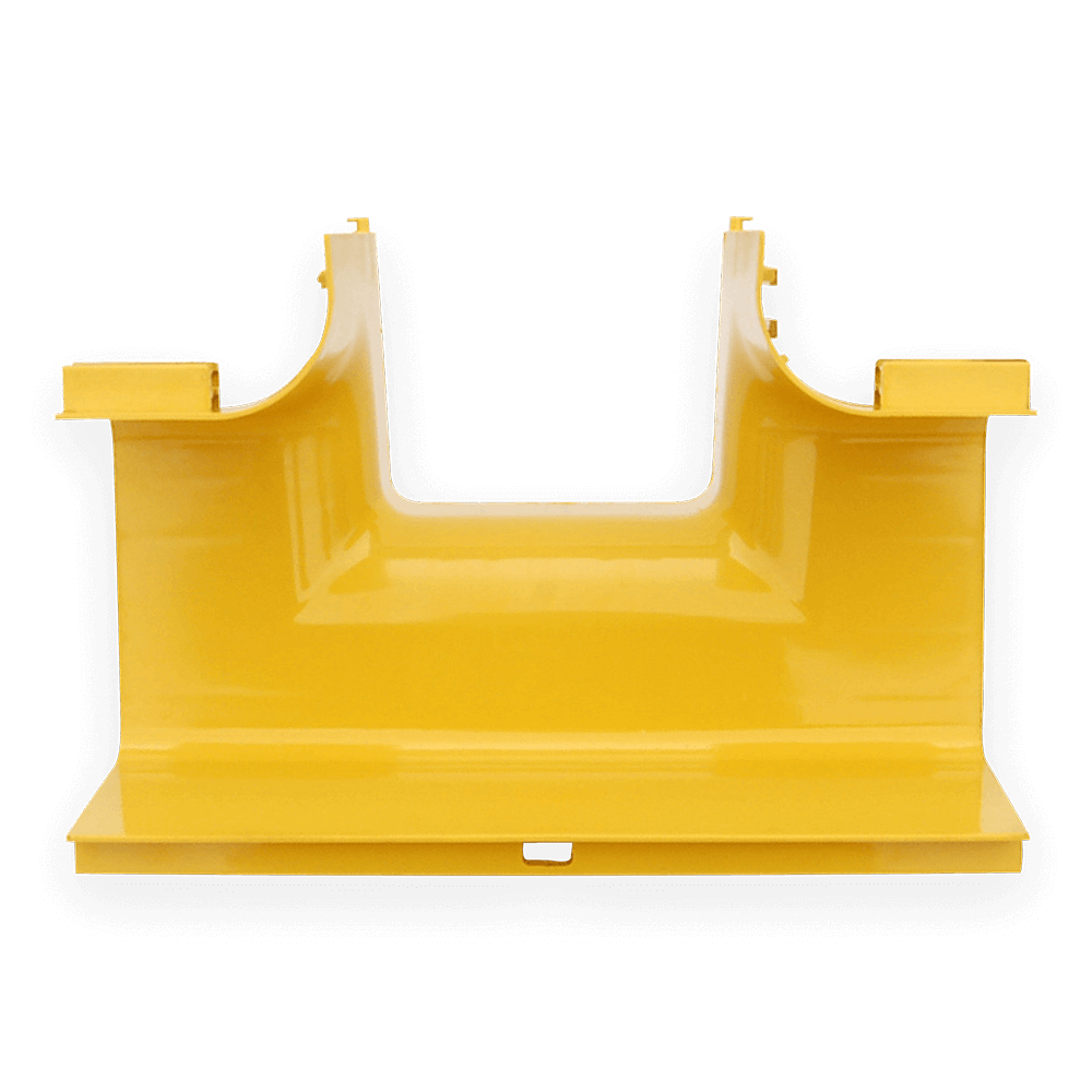 FiberTrack™ Vertical T 120mm Cable Runner Yellow ABS | Fibertronics, Inc.
