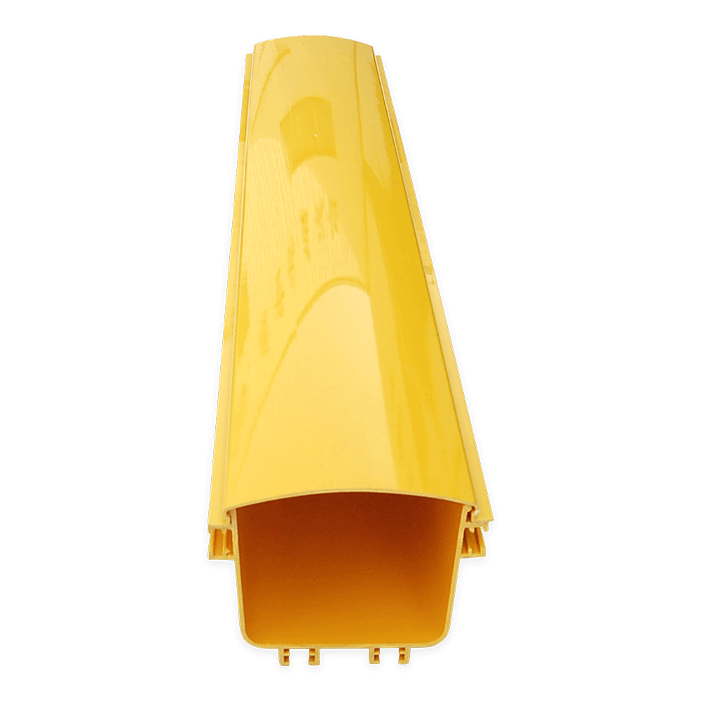 FiberTrack™ 2 Meter Straight Groove Cover 240mm Cable Runner Yellow PVC ...