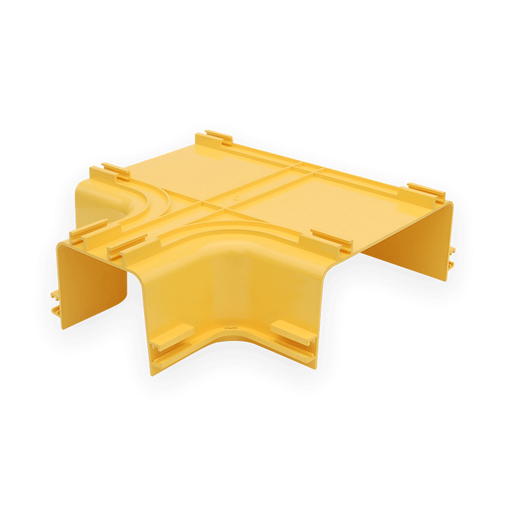 FiberTrack™ 240mm to 120mm Transitional T Component Cable Runner Yellow ...