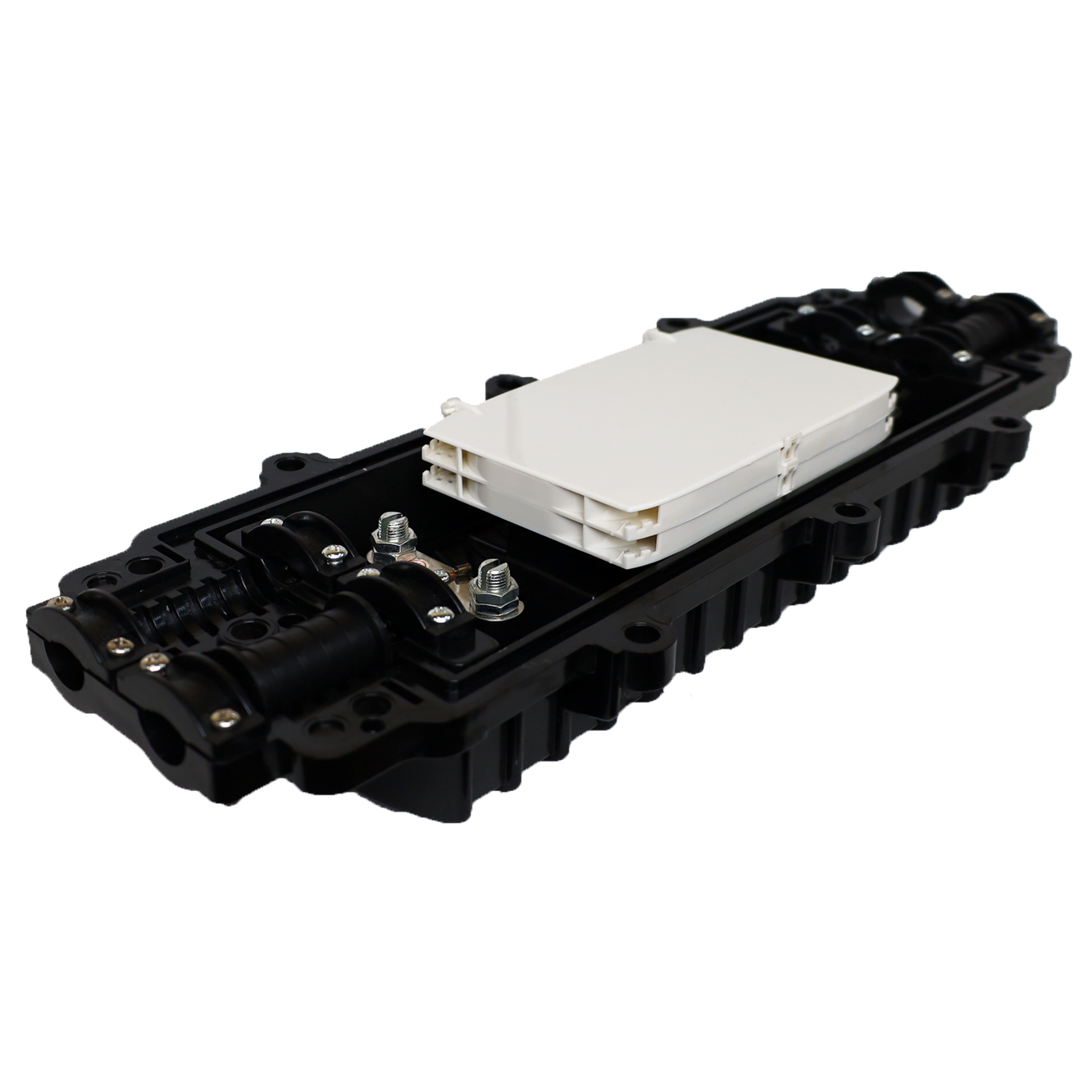 24-Fiber Horizontal Outdoor Splice Closure – 4 Ports (20mm ...