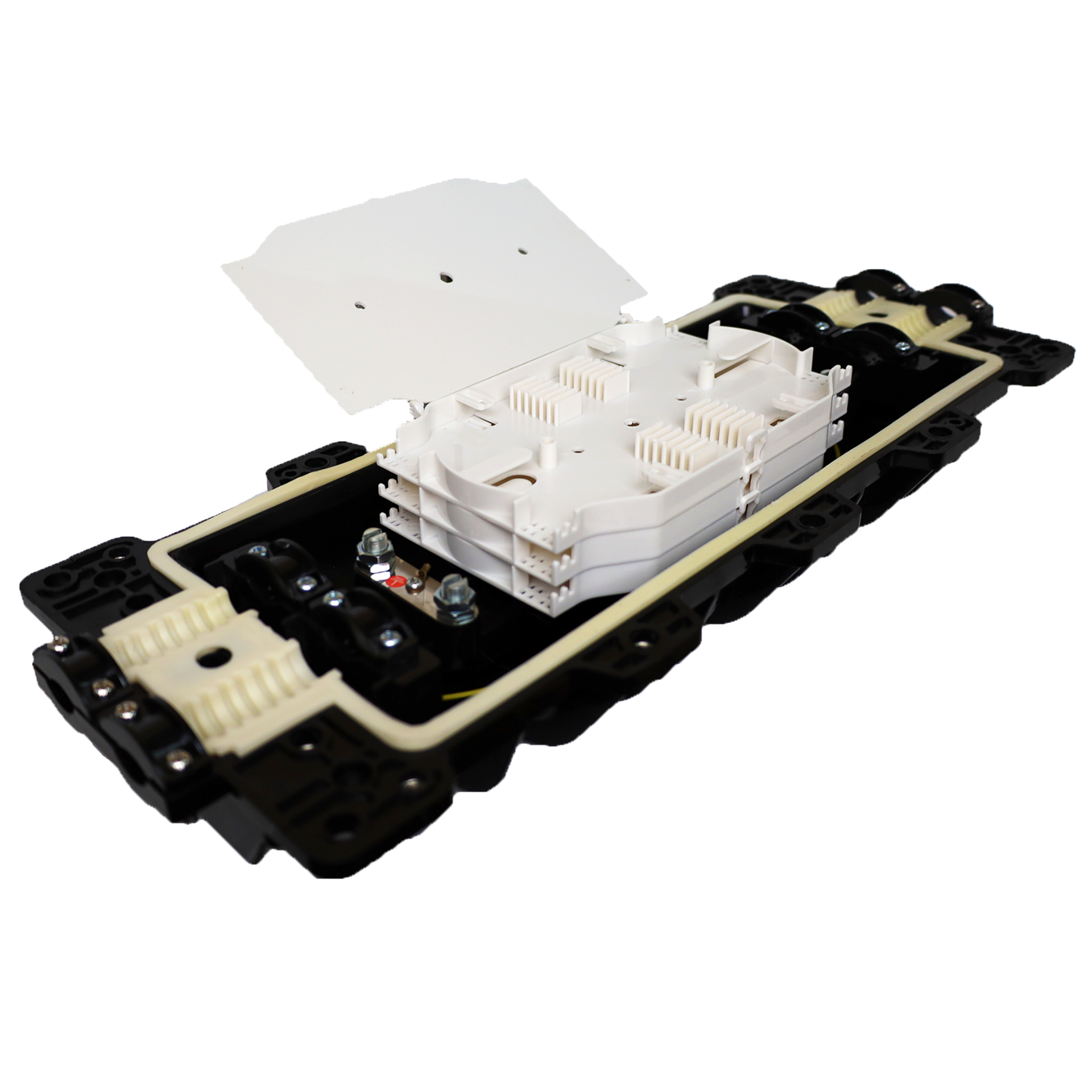 72-Fiber Horizontal Outdoor Splice Closure – 4 Ports (2×20mm, 2×25mm ...