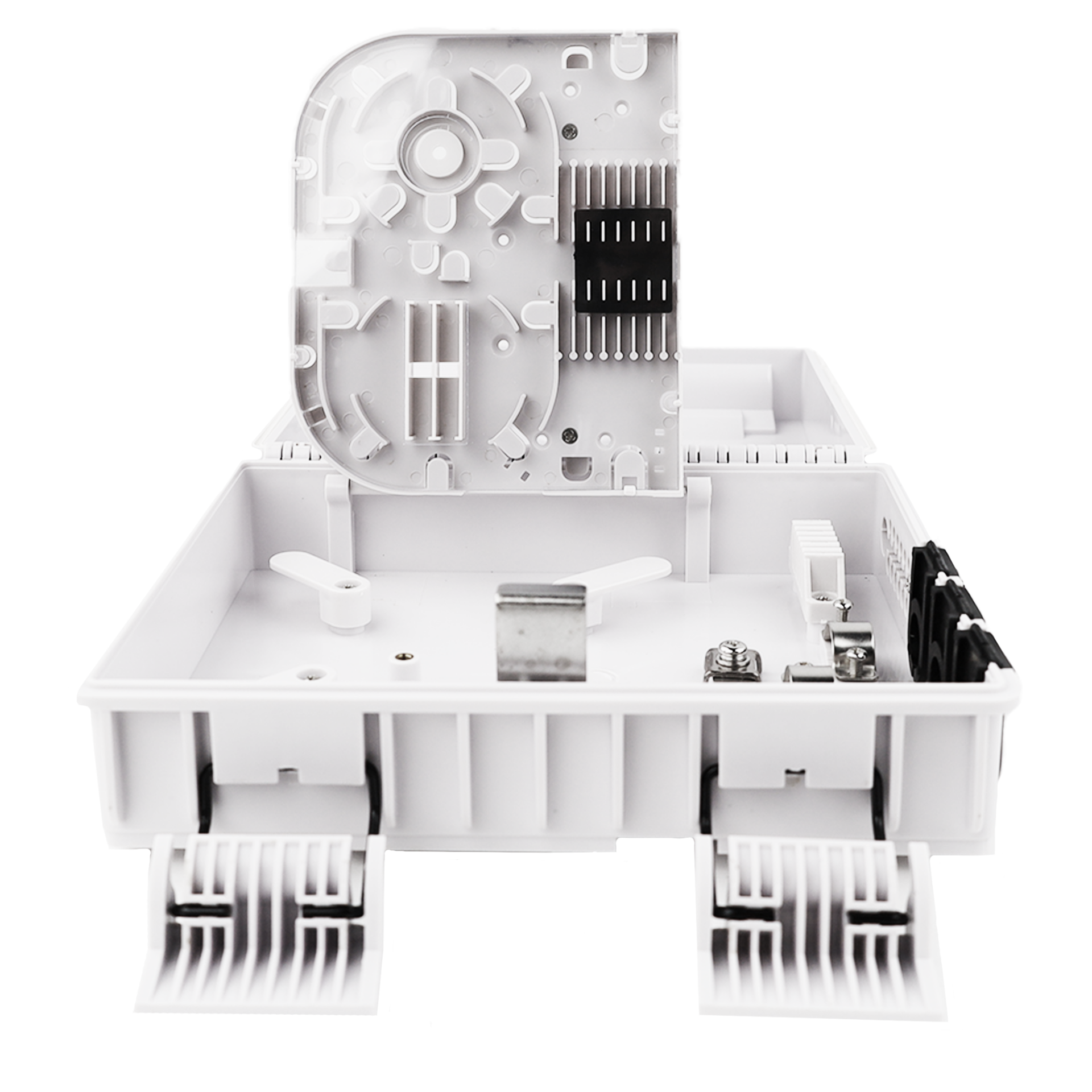 12-Fiber Termination Box – 3 Input Ports (16mm), 12 Output Ports (3mm ...